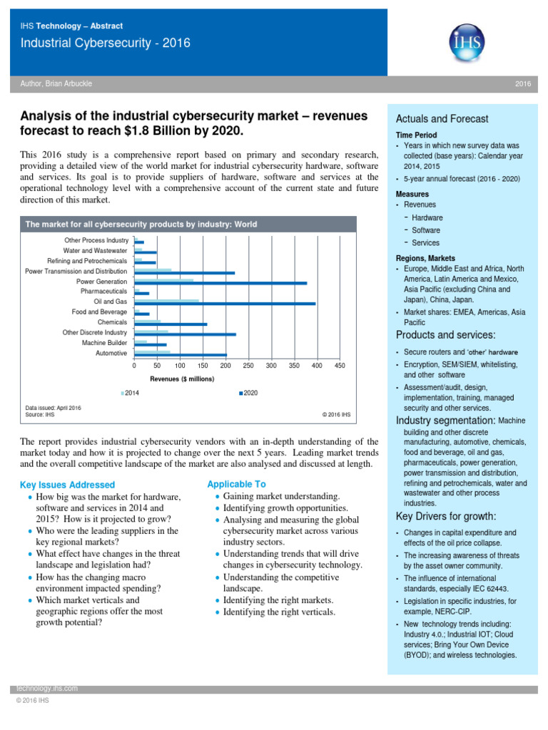 Abstract Industrial Cybersecurity Report | PDF | Computer Security ...