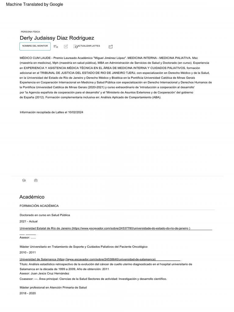 Derly Judaissy Diaz Rodriguez - SP | PDF | Medicina | Brasil
