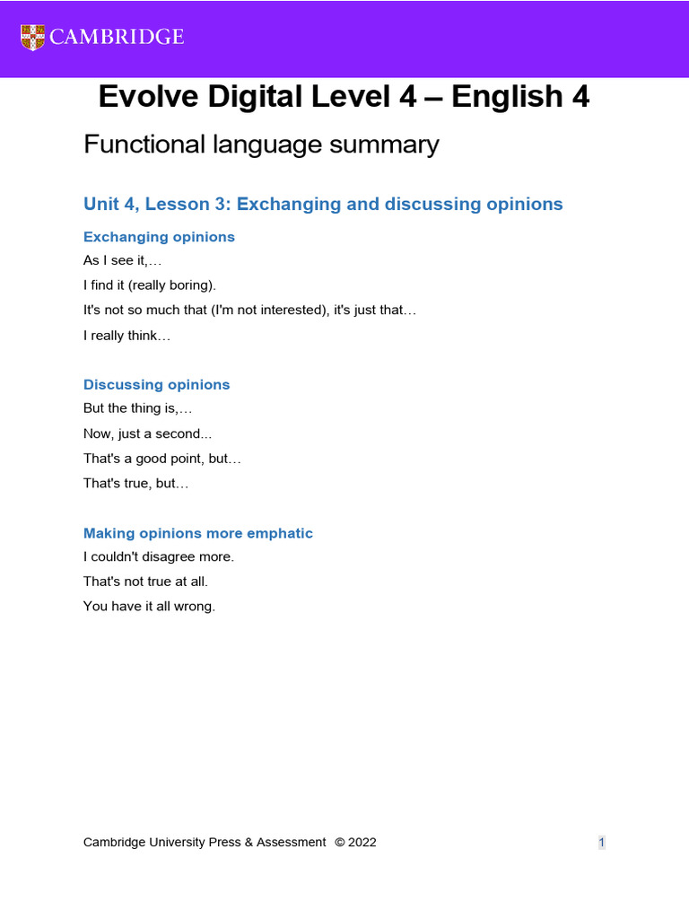 Unit 4 - E4 - Functional Language | PDF | Self-Improvement