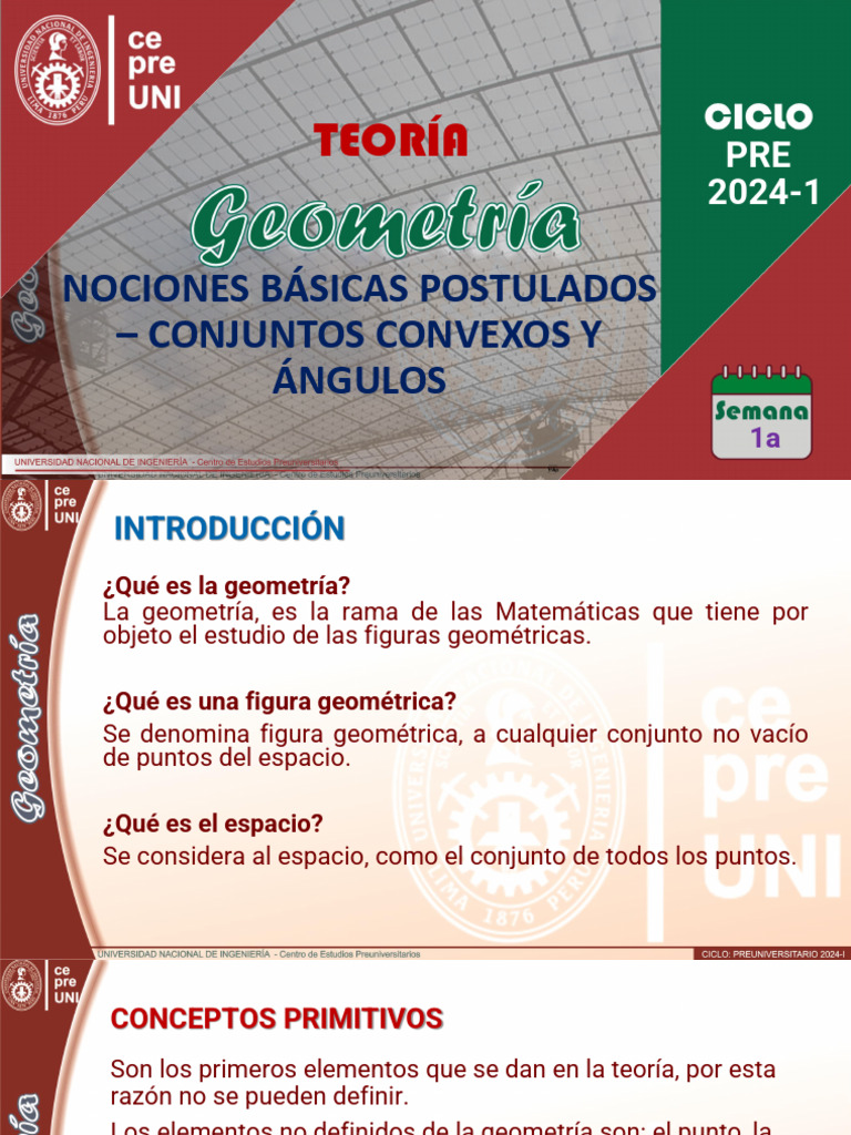 S1a Nociones Básicas Teoría Pre | PDF | Geometría | Conjunto (Matemáticas)