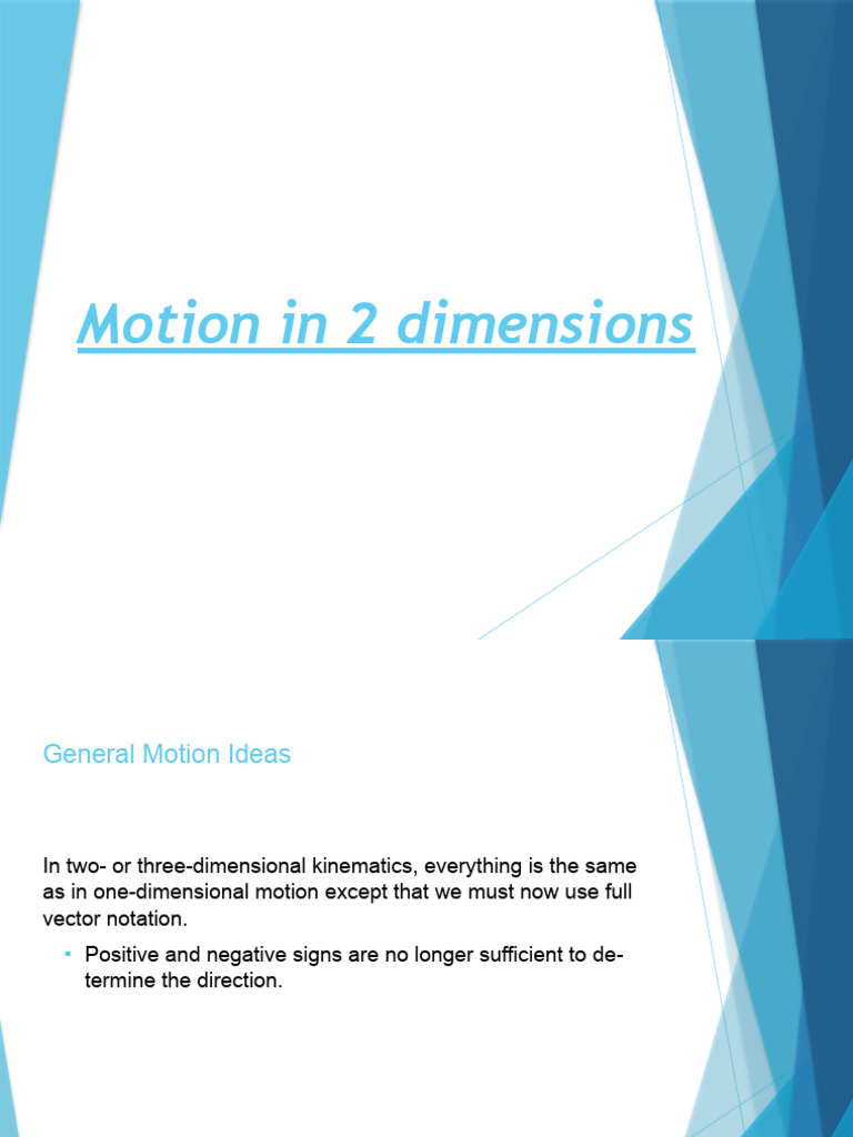 Motion in 2 Dimensions | PDF | Acceleration | Kinematics