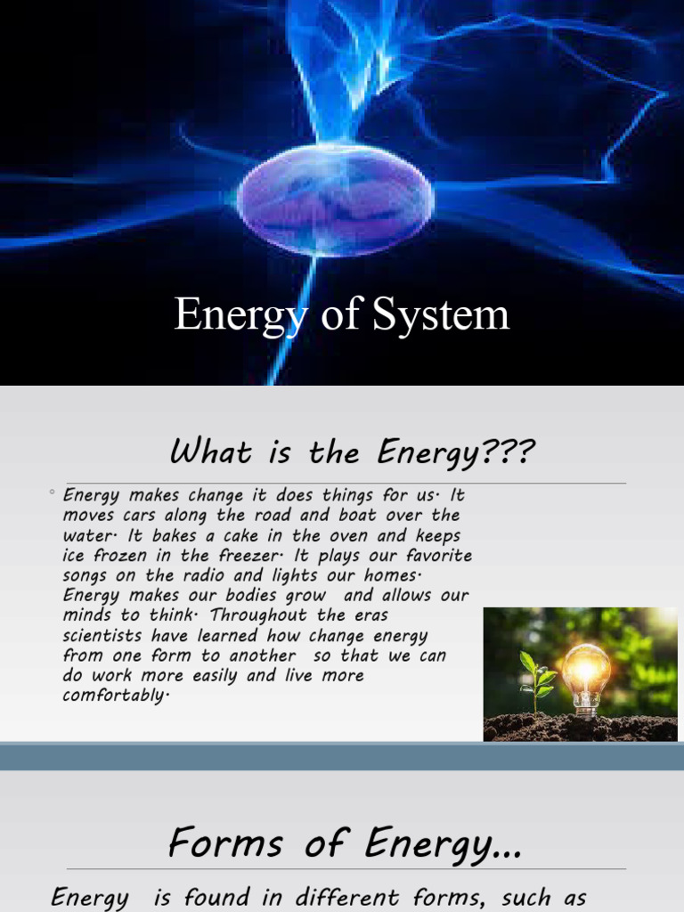 Energy of System | PDF | Atoms | Potential Energy