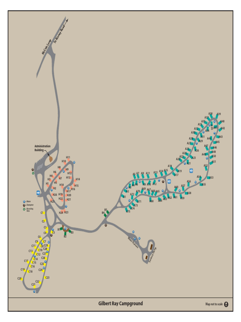 Gilbert Ray Campground Map PDF | Download grátis PDF | Xadrez