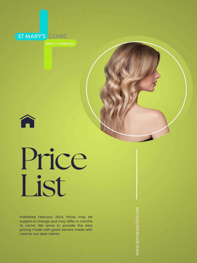 ST Mary S Clinic Booklet 1 0 | PDF | Botulinum Toxin | Wrinkle