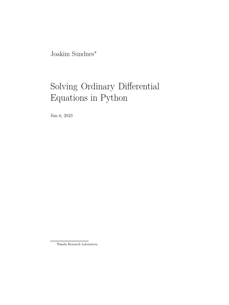 Ode Book | Download Free PDF | Ordinary Differential Equation ...