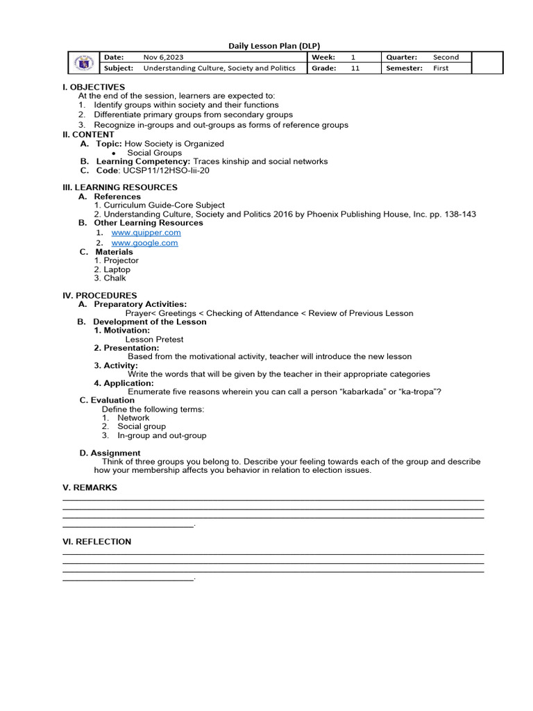 Q2 Ucsp DLP | PDF | Education Theory | Human Communication