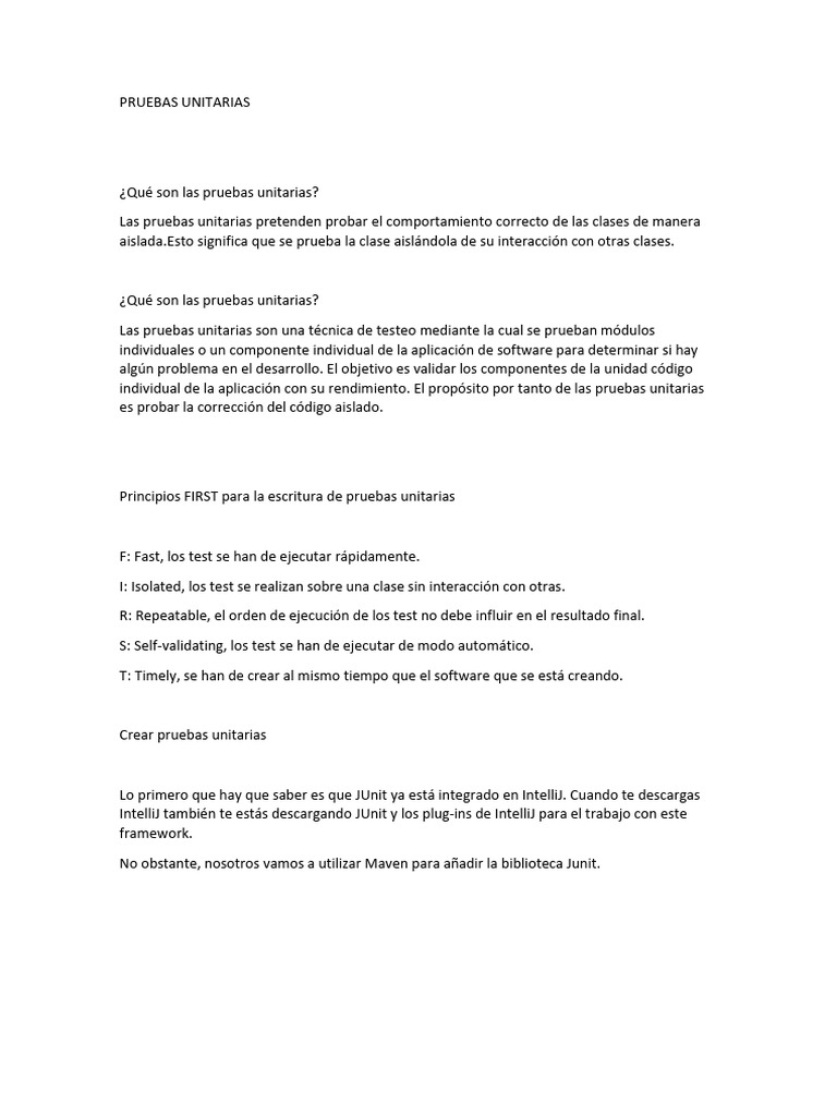 Pruebas Unitarias Java | PDF | Ciencias de la Computación | Ingeniería ...