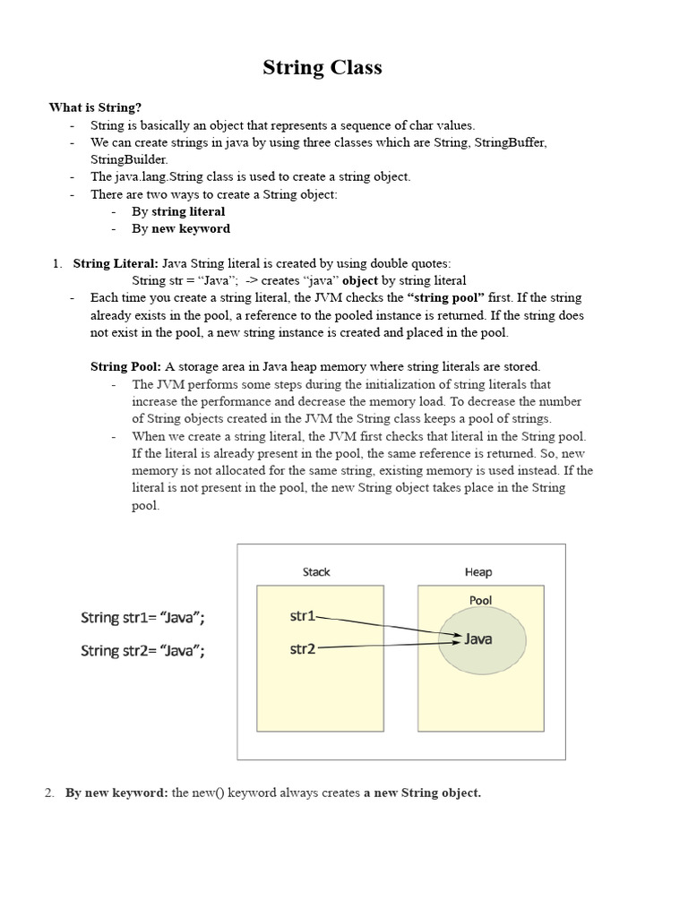 String Class. | Download Free PDF | String (Computer Science) | Boolean Data Type