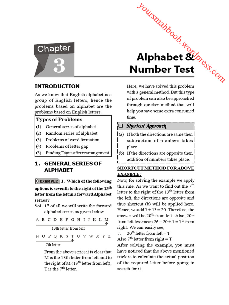 Alphabat and Number Test Tips | PDF | Alphabet