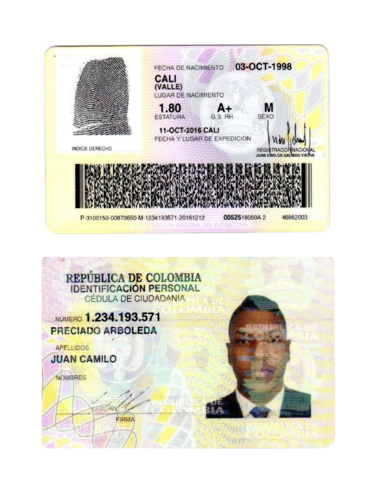 Cedula Juan Camilo Preciado | PDF
