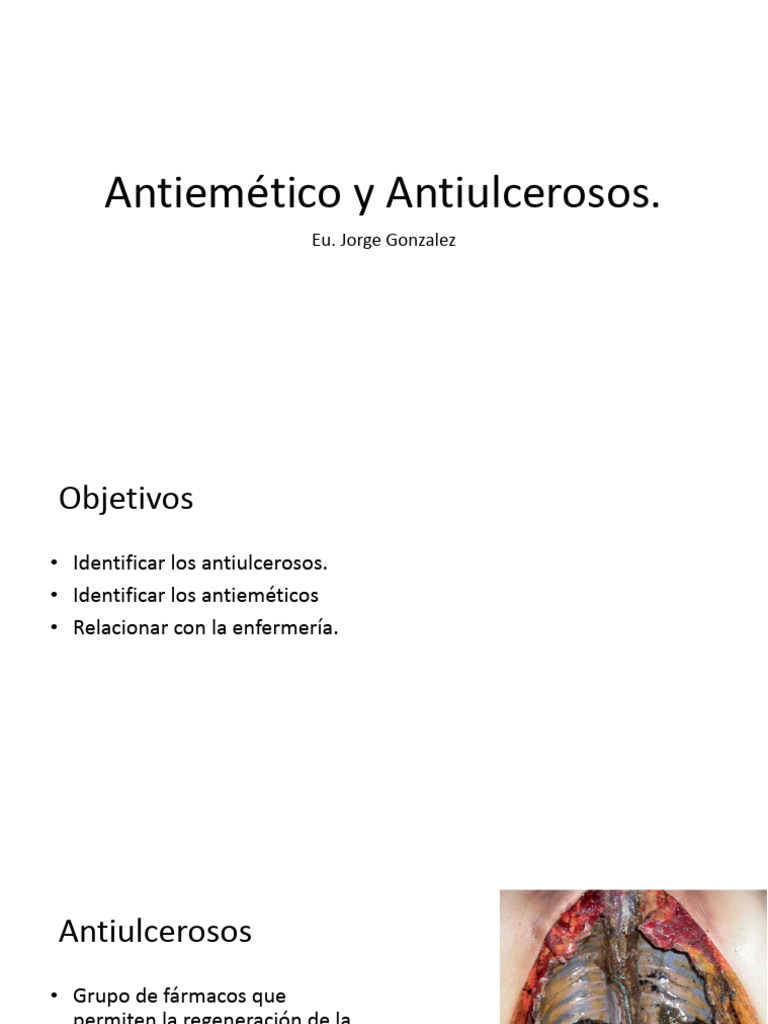 Antiemético y Antiulcerosos | PDF | Gastroenterología | Drogas