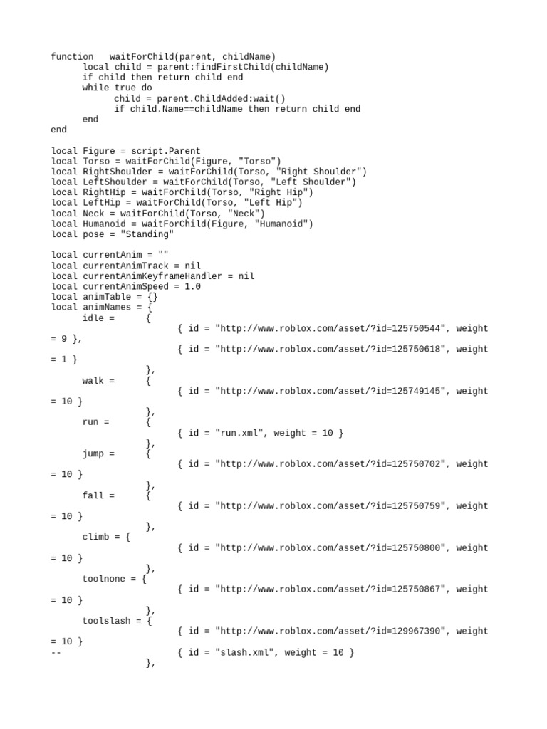 Animation Base LUA | PDF