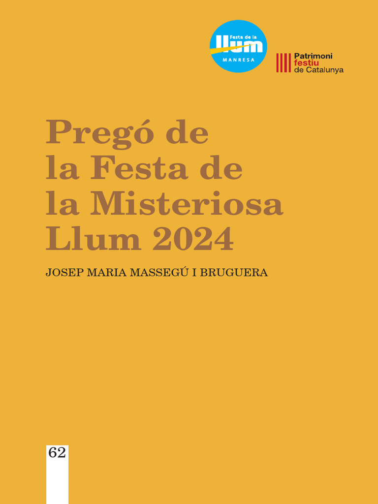 Pregó de La Festa de La Llum 2024 | PDF