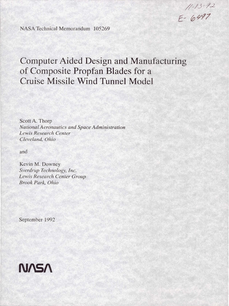 Composite Propfan Blade Design for Missiles | PDF | Computer Aided ...