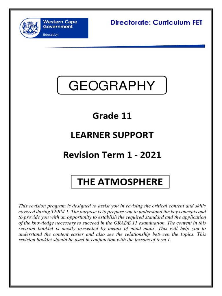 Geography Grade 11 Revision Term 1 - 2021 | PDF | Drought | Wound