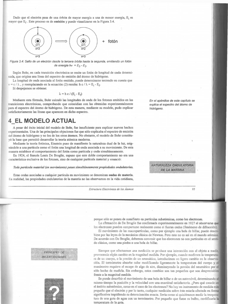 6-Modelo Átomico Actual y Números Cuántico | PDF | Espectro de emisión ...