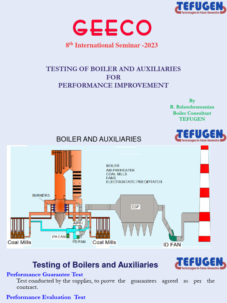 1000 1055 Testing of Boiler and Auxiliaries For Performance Improvement ...