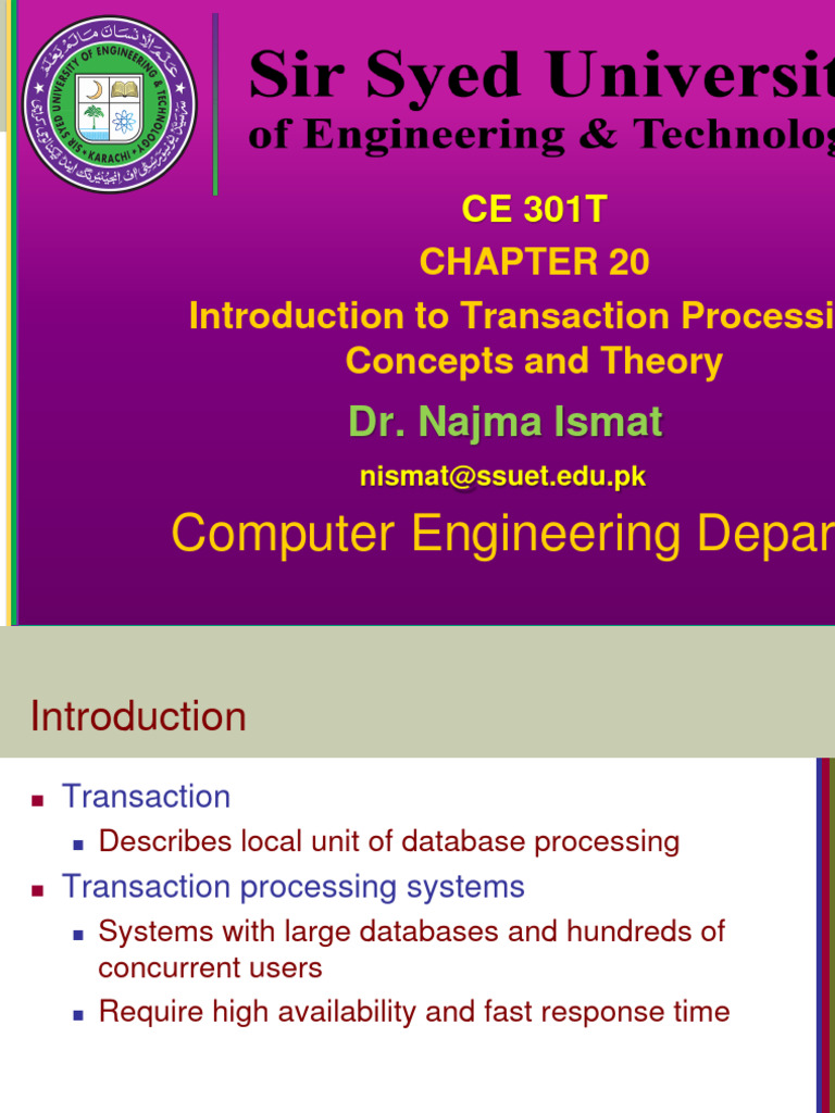 Chapter 20 | PDF | Database Transaction | Databases