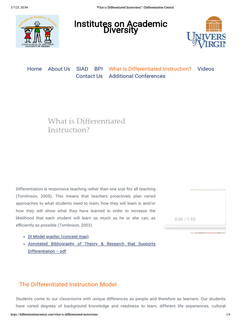 What Is Differentiated Instruction - Differentiation Central | PDF | Differentiated Instruction ...