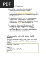 Features of C Language | PDF | C (Programming Language) | Programming ...