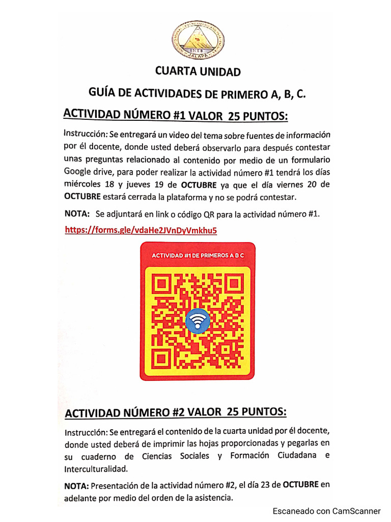 Primeros Cuarta Unidad A, B, C | PDF