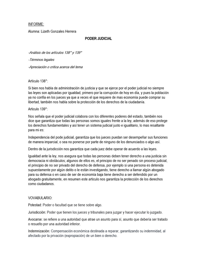 Informe Poder Judicial | PDF | Judicaturas | Juez