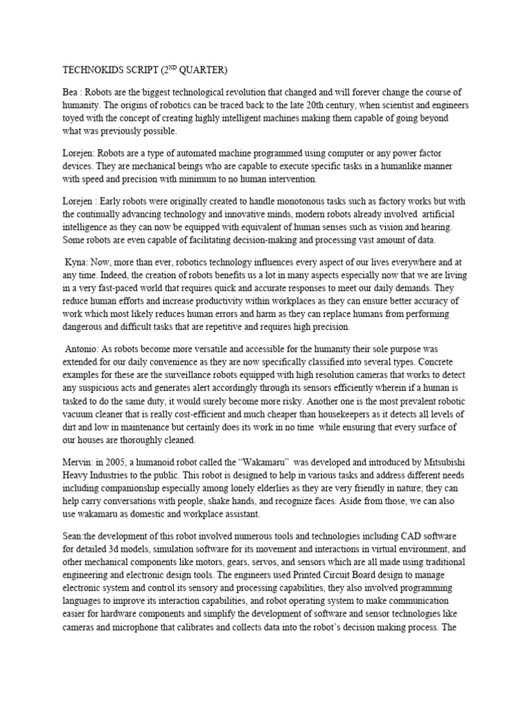 Tk Script Pdf Robot Robotics