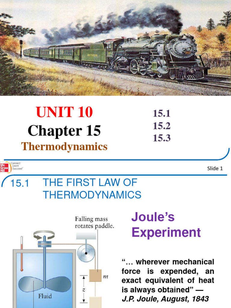 UNIT 10-PHY 131-Chapter 15-Thermodynamics | PDF | Gases | Heat