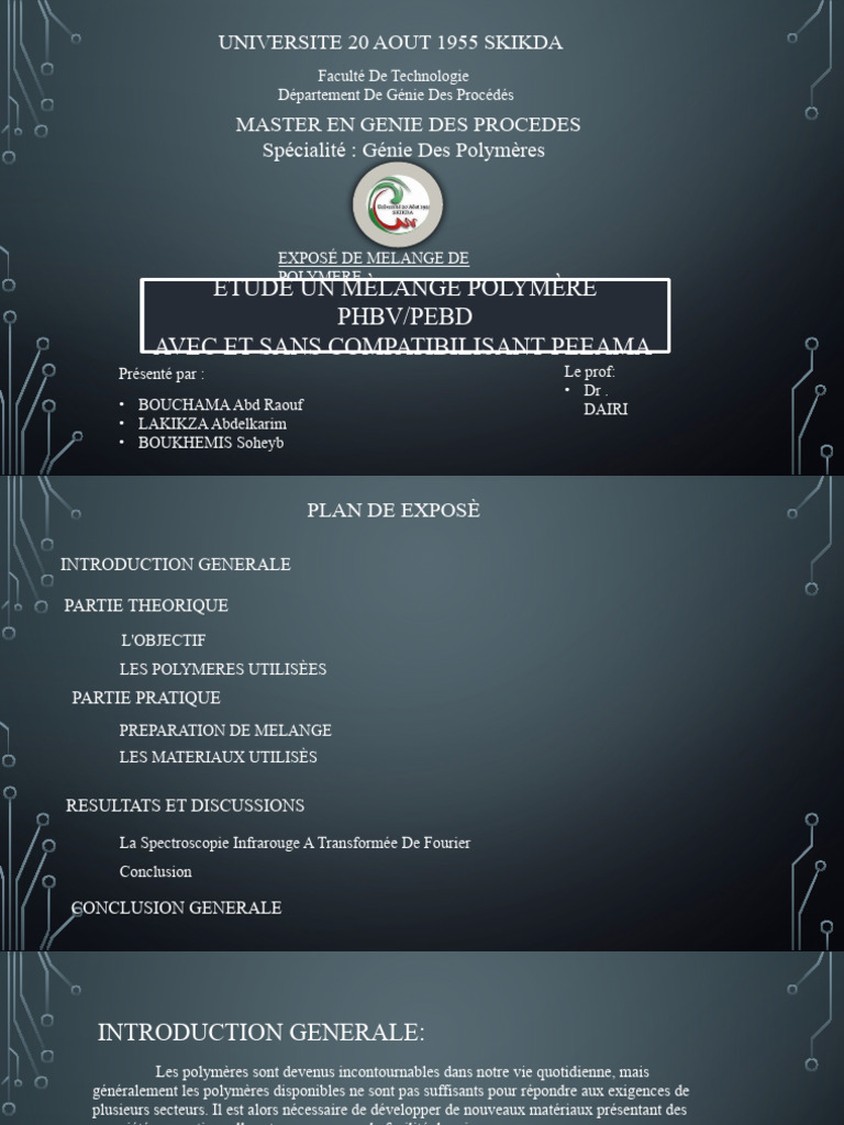 Presentation 123 | PDF | Polyéthylène | Polymère