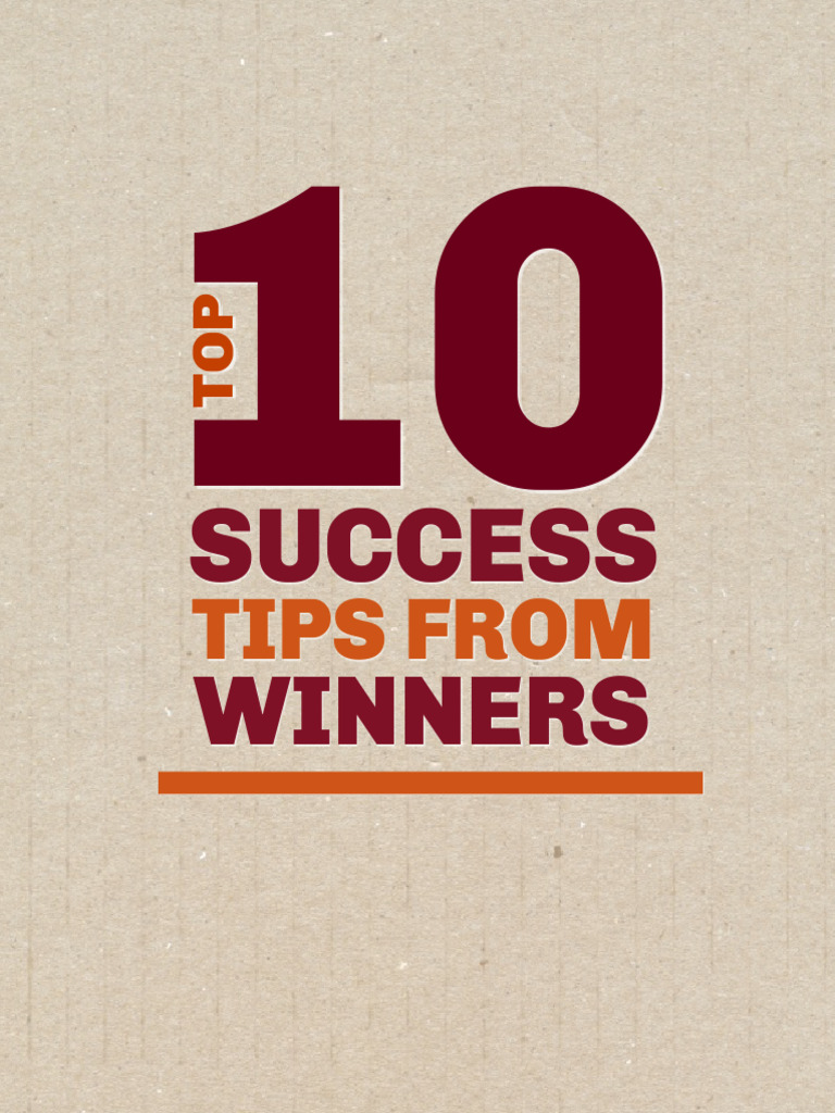 Top 10 Success Tips From Winners | PDF | Thought | Mindset