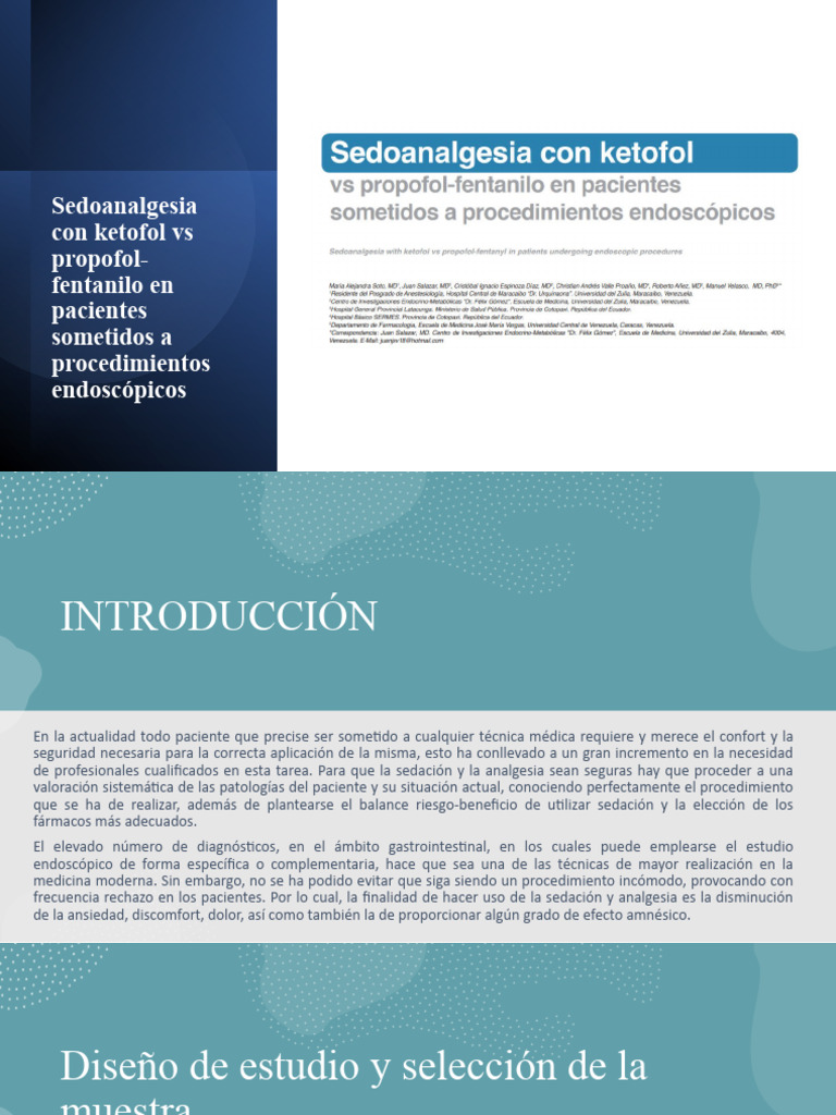 Ketofol vs Propofol-Fentanilo en Endoscopia | PDF | Drogas | Endoscopia