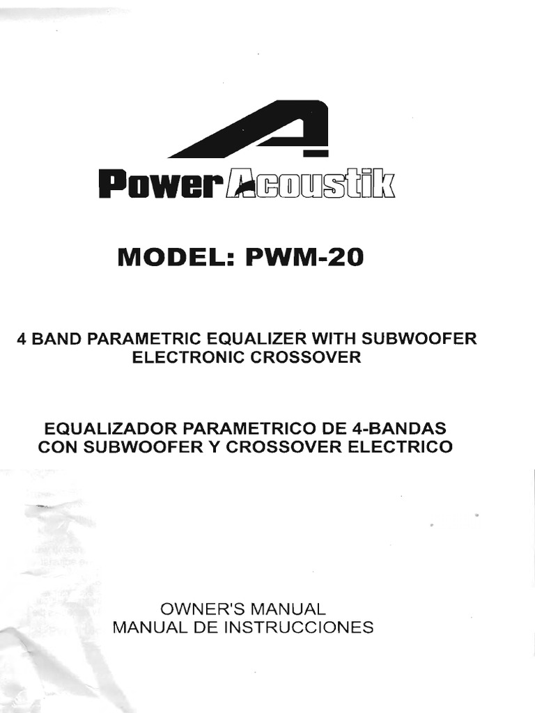 Manual Power Acoustik PWM-20 | PDF