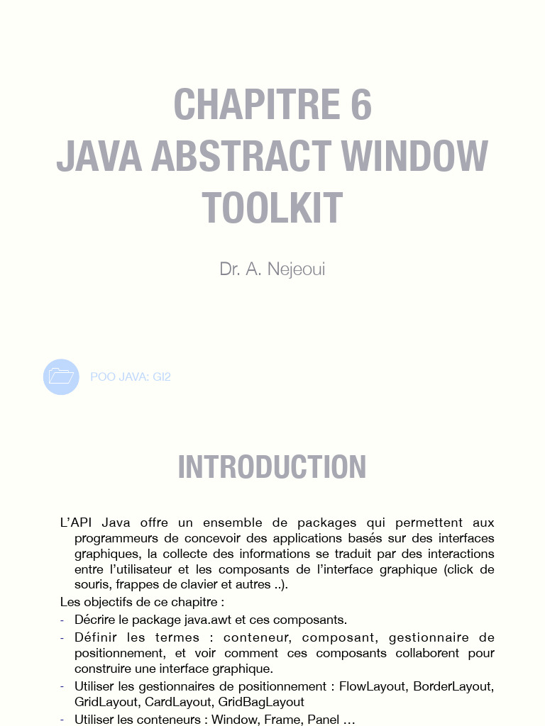 Composants AWT en Java | PDF | Java (Langage de programmation ...