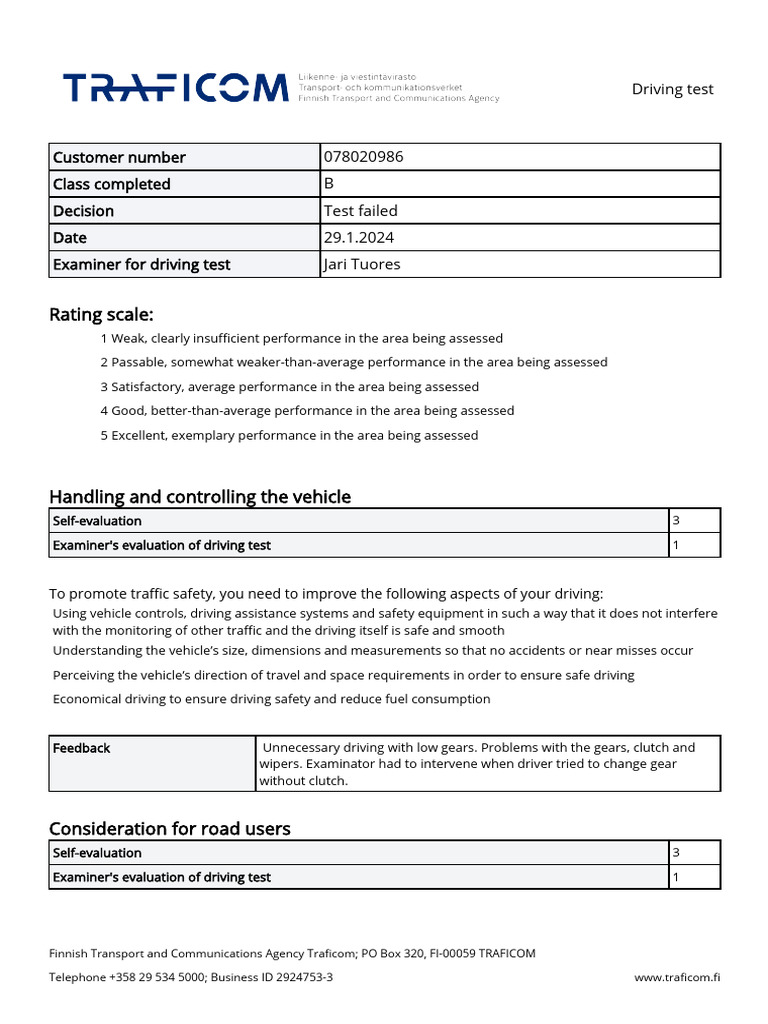Kokeen Tulokset | PDF | Driving | Traffic