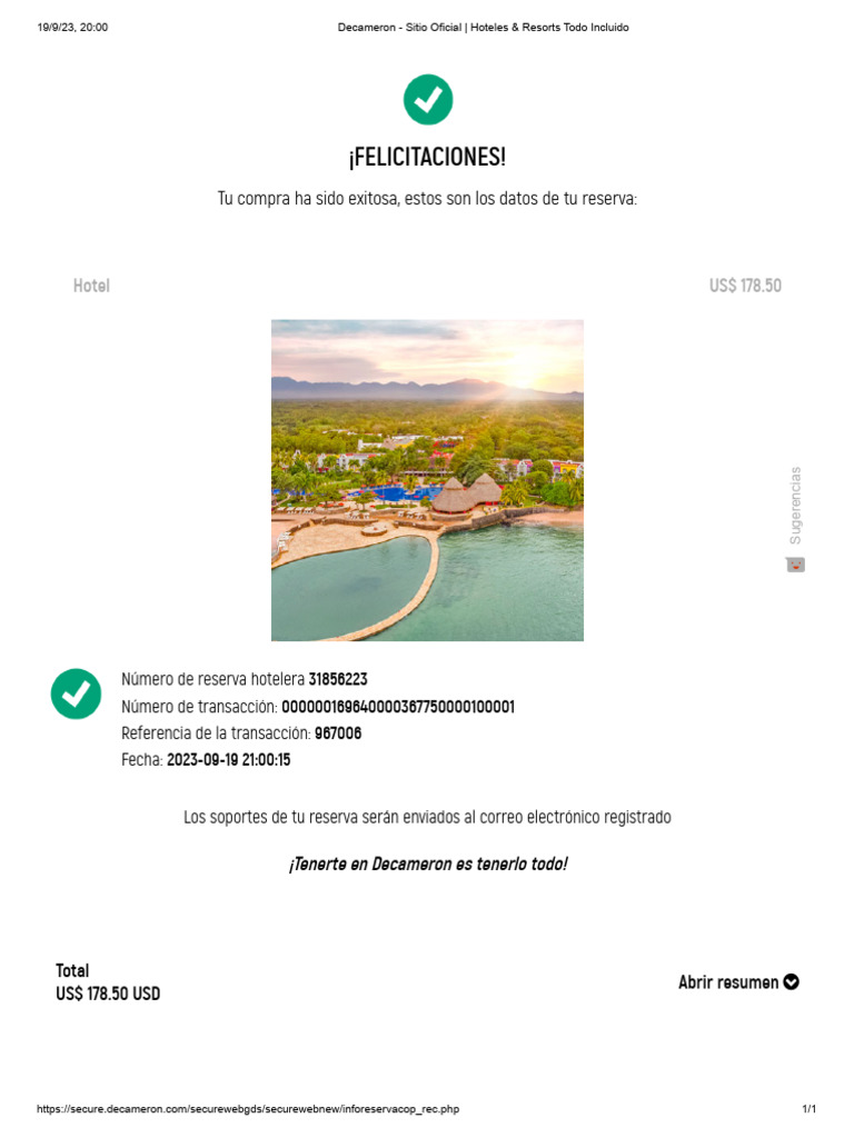 Decameron - Sitio Oficial - Hoteles & Resorts Todo Incluido | PDF