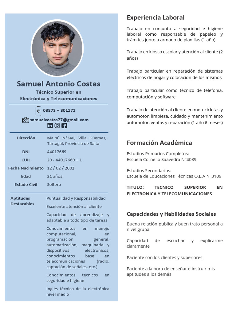 Experiencia y Habilidades en Electrónica | PDF | Informática