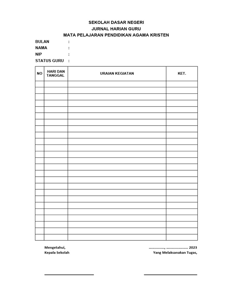 Absen, Jurnal Dan BK Supervisi, Daftar Nilai Dan Analisis PF, SLE, SAS | PDF