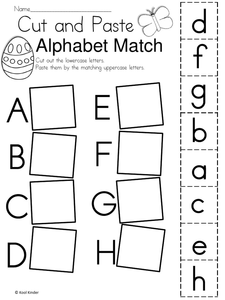 Easter Alphabet Match Cut Paste | PDF | Human Communication | Western ...