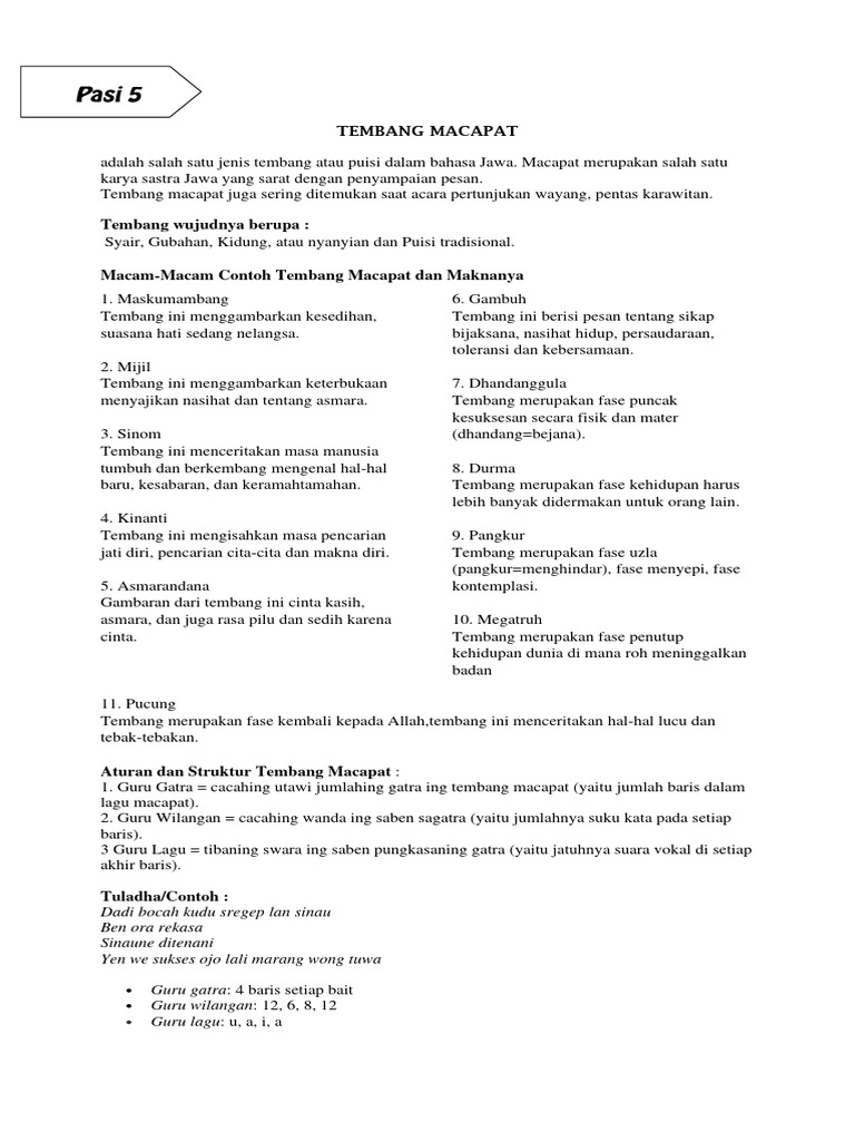 Materi Jawa 5,6&7 SM2 | PDF