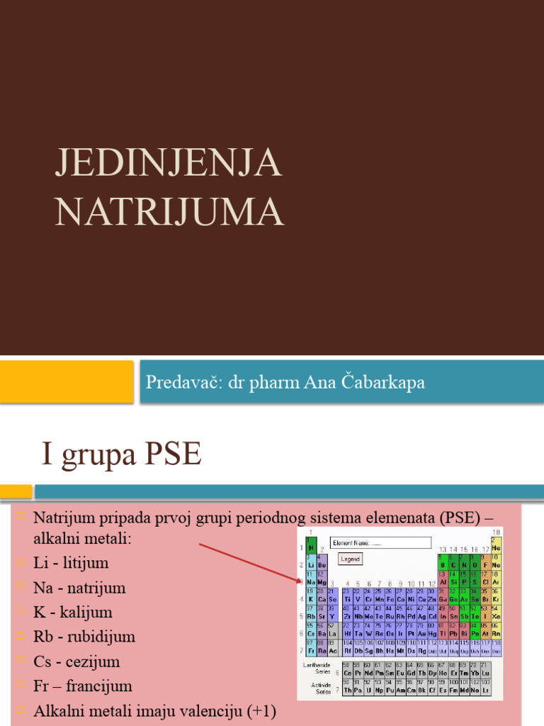 Jedinjenja Natrijuma | PDF