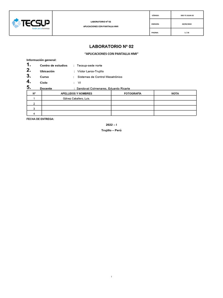 Glab S02 Esandoval 2022 01 | PDF | Informática | Ingeniería Informática