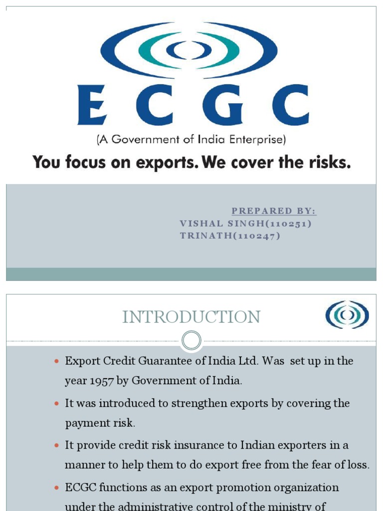 ECGC | PDF | Factoring (Finance) | Insurance