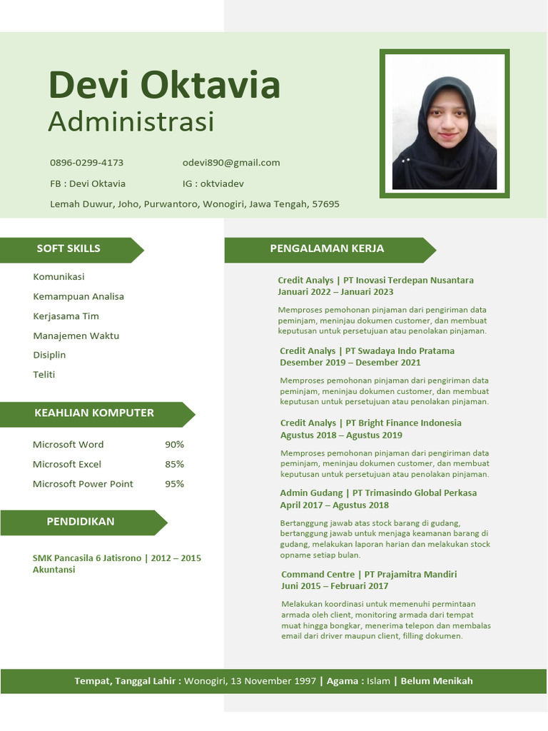 CV Dan Surat Lamaran | PDF