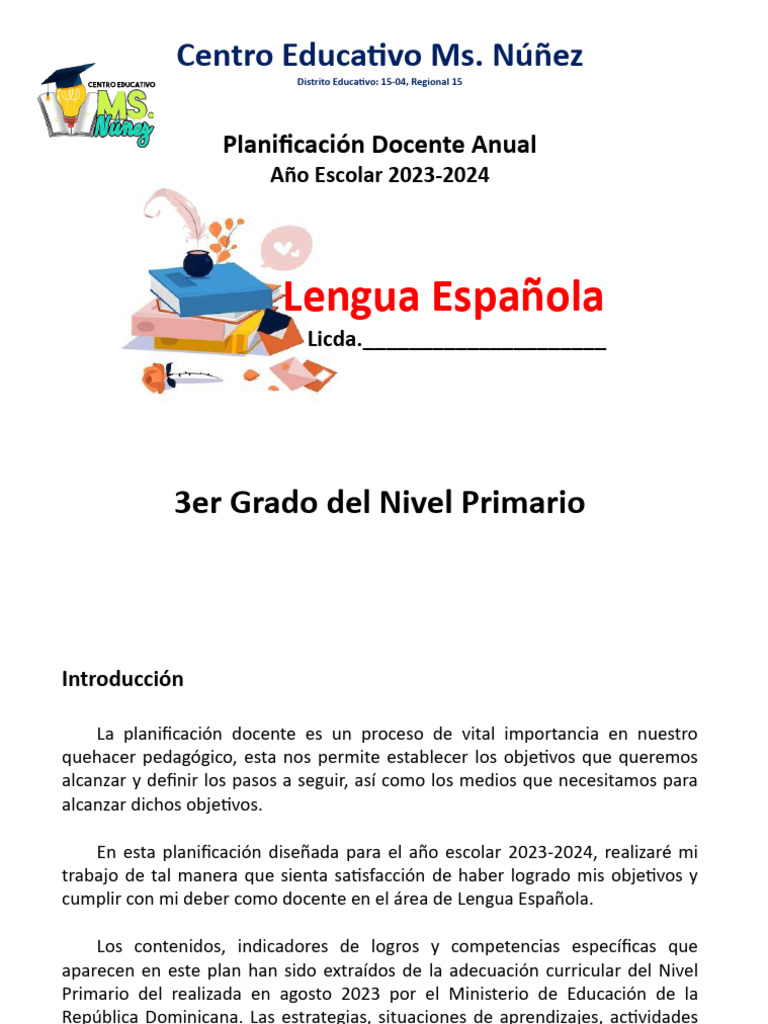 Español 3ro Primaria | PDF | Léxico | Pensamiento