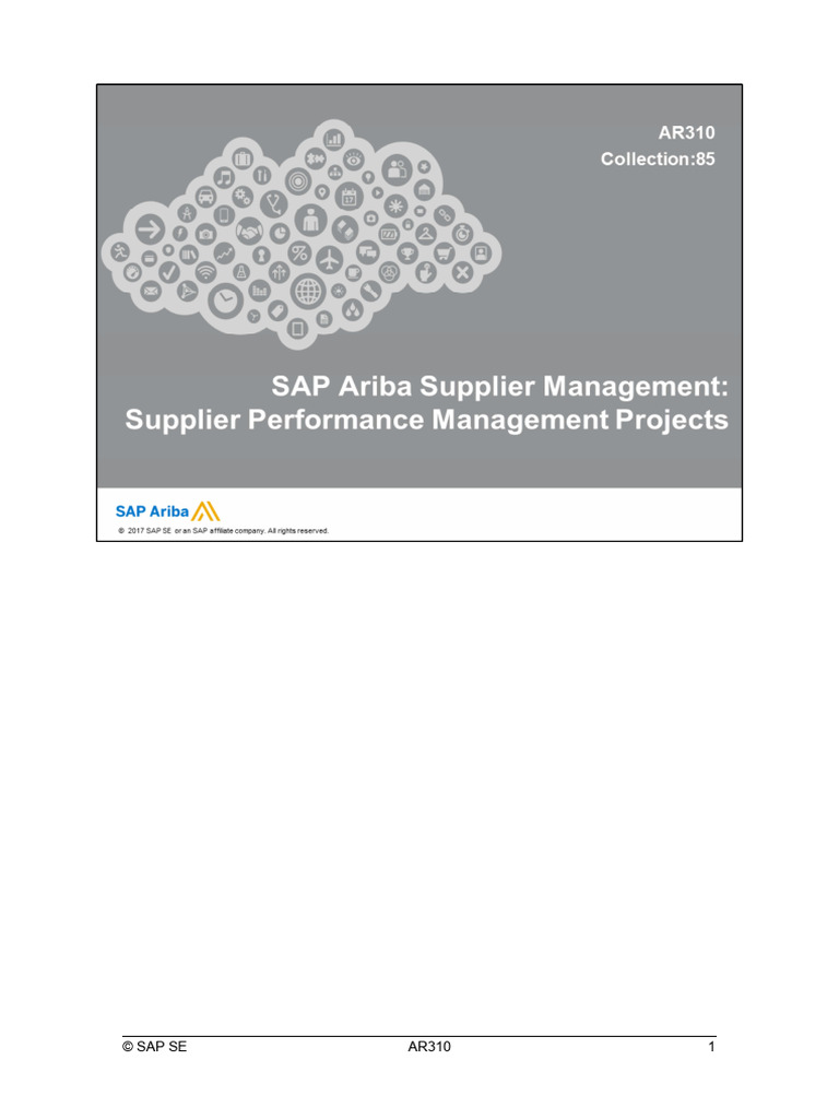 SAP Ariba Supplier Performance Management Guide | PDF | Performance Indicator | Internet Forum
