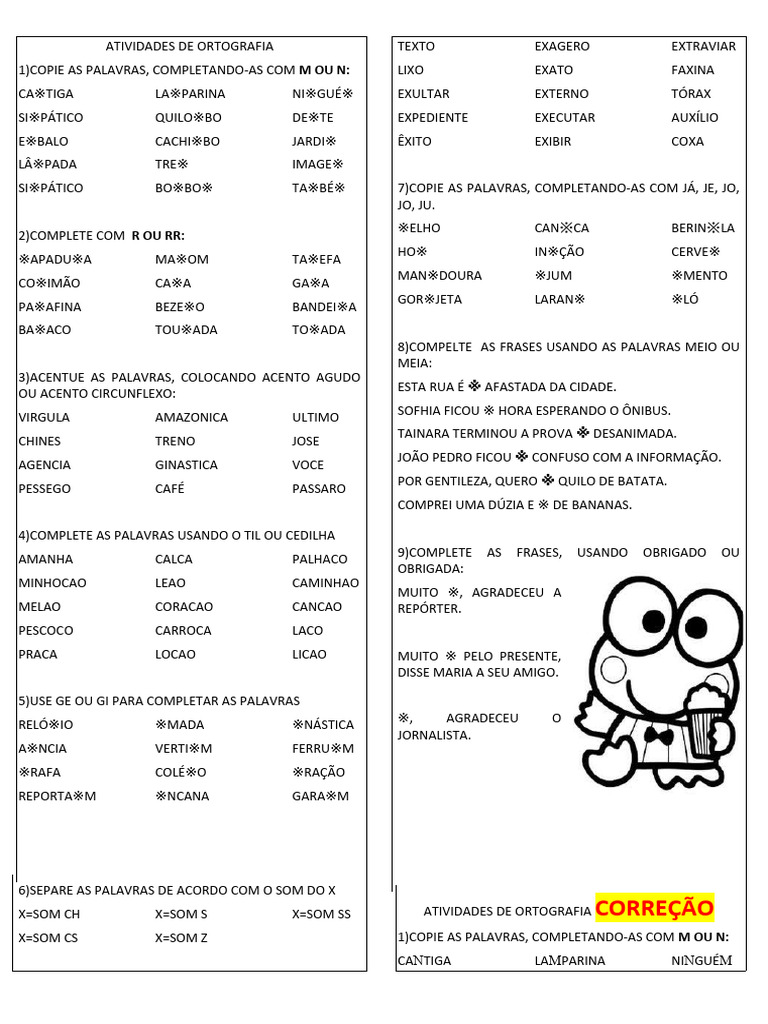 24 Atividades com Acento Agudo e Circunflexo para Imprimir - khondrion.com