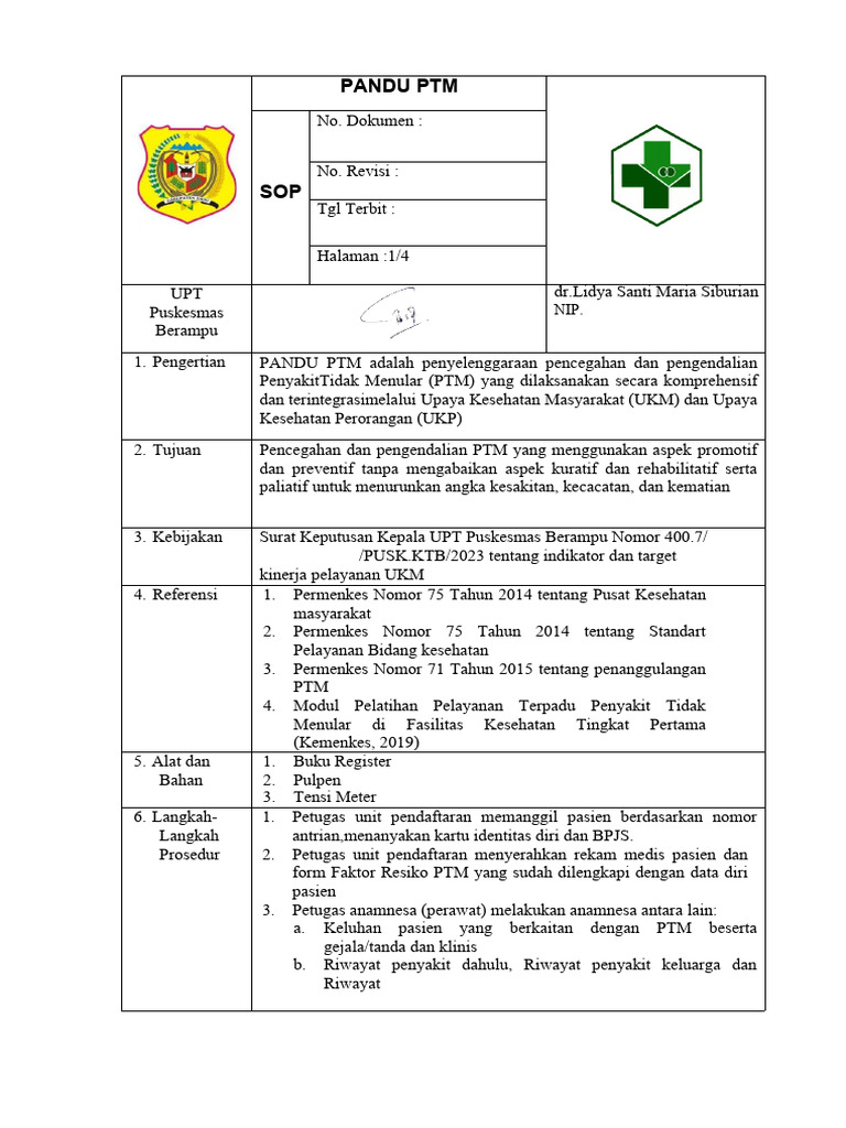 Sop Pandu PTM | PDF