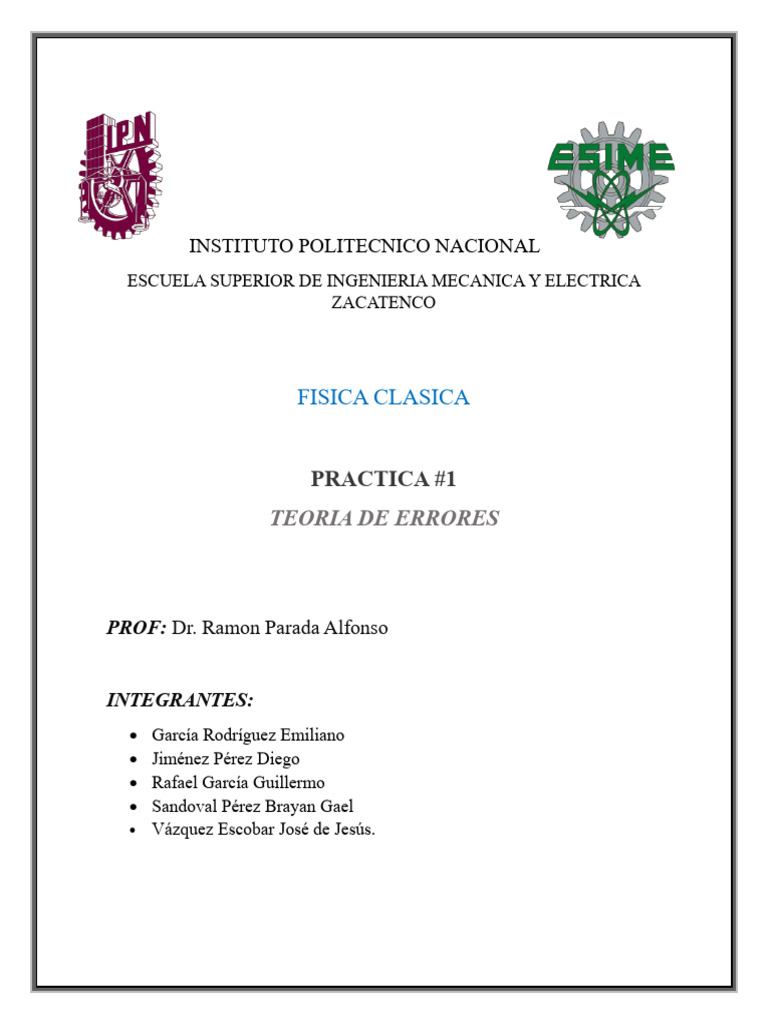 Practica 1 Fisica | PDF | Exactitud y precisión | Medición