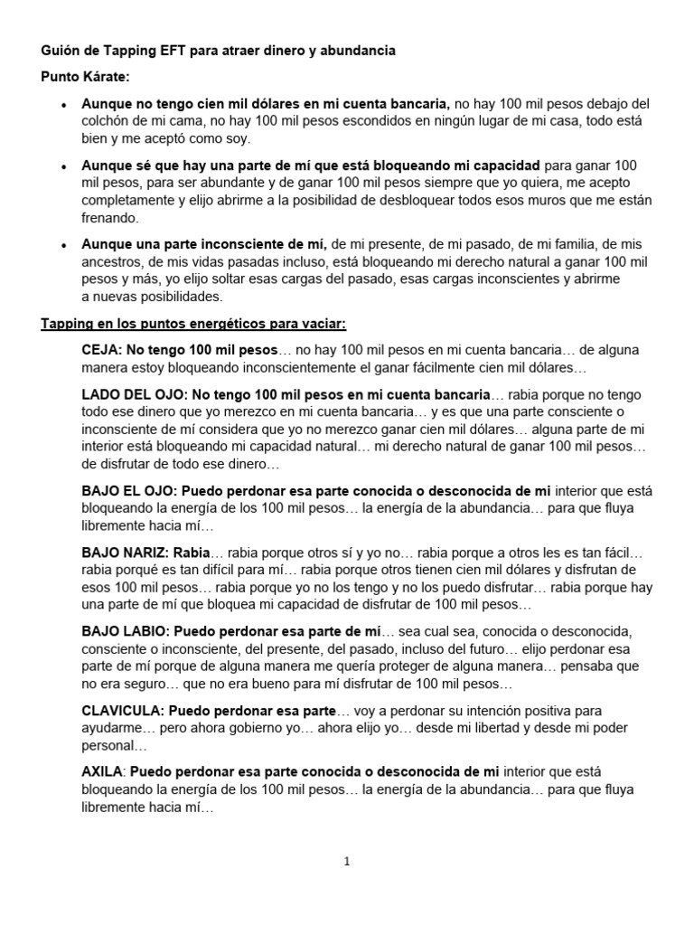 Guión Tapping | PDF | Mente