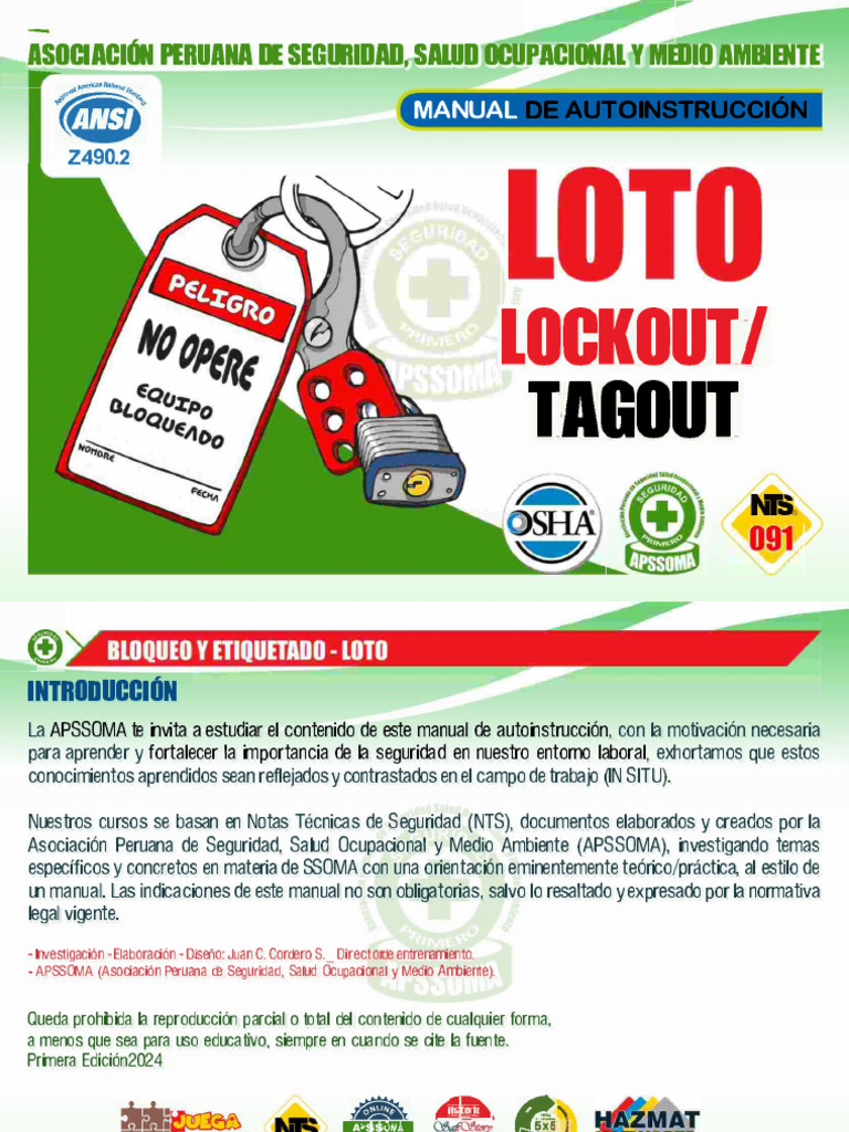 Manual Loto 1 | PDF | Administración de Seguridad y Salud Ocupacional ...